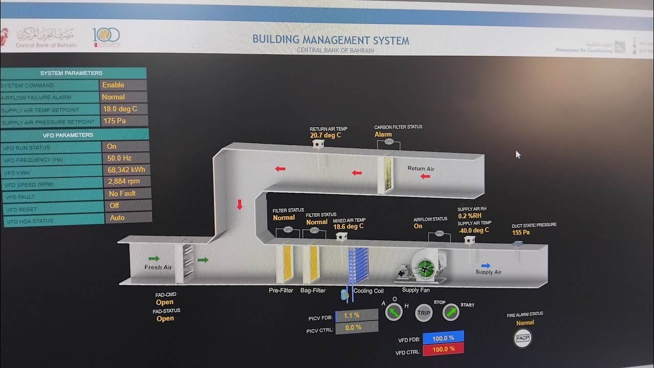How do you connect a differential pressure switch in FAHU or AHU? # ...
