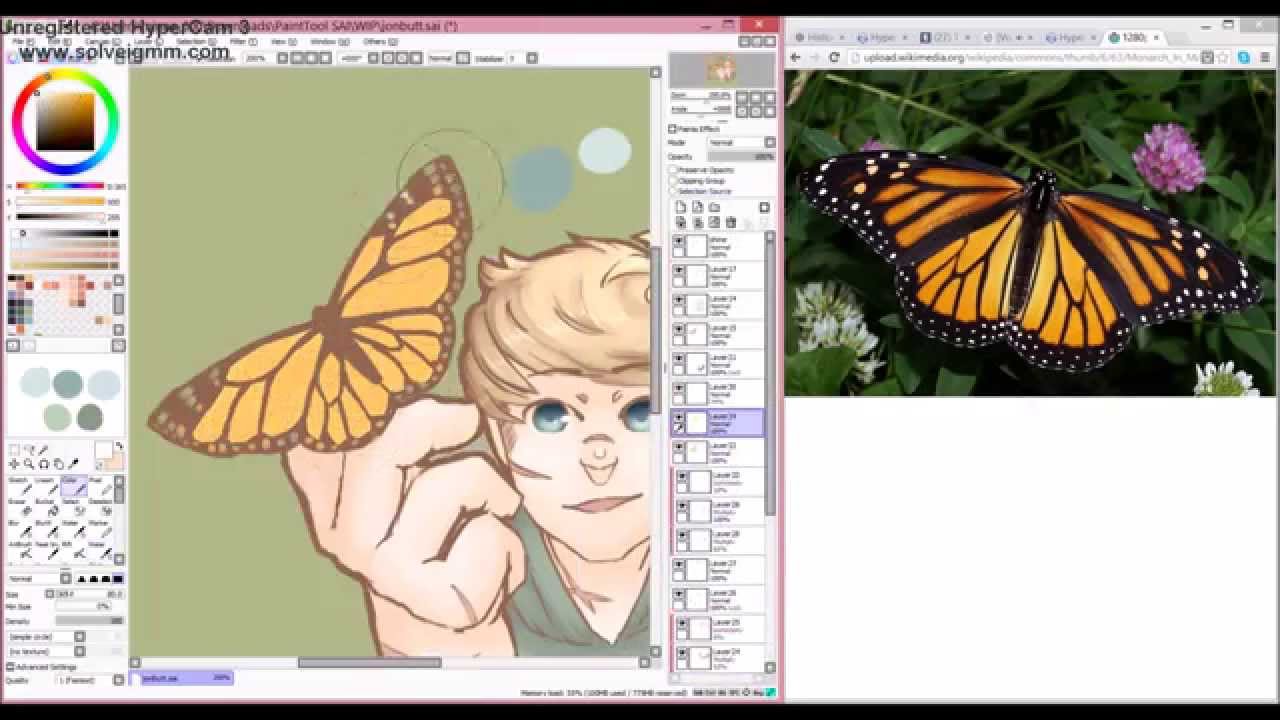 OC speedpaint - Butterfly Boy - YouTube