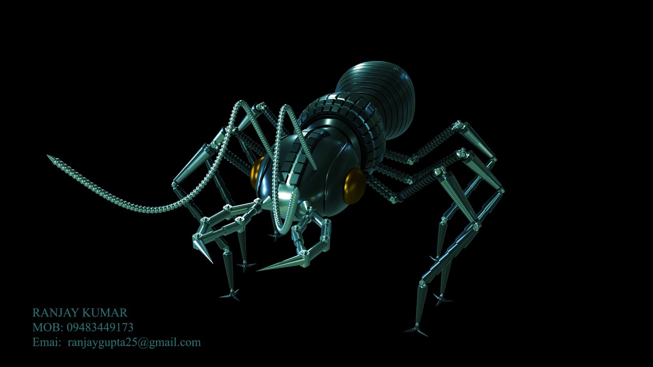ANT ROBOT 3D MODELING - YouTube