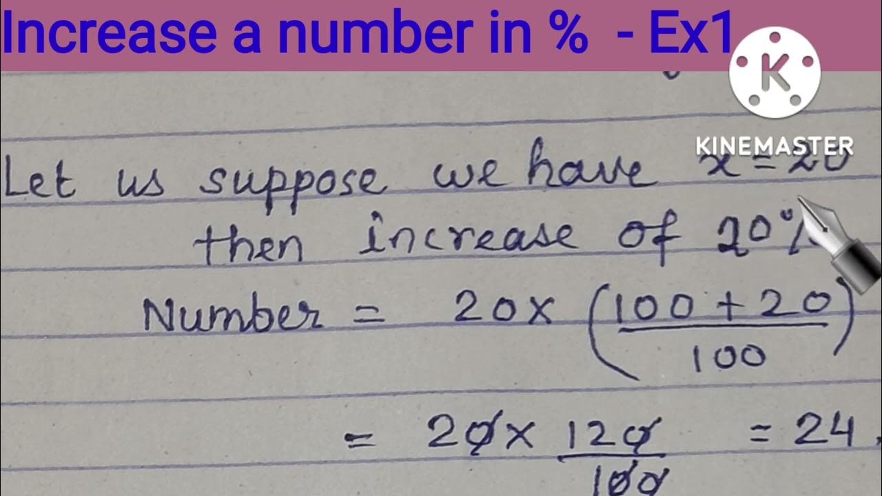 Increase a number by n% Example 1 . - YouTube