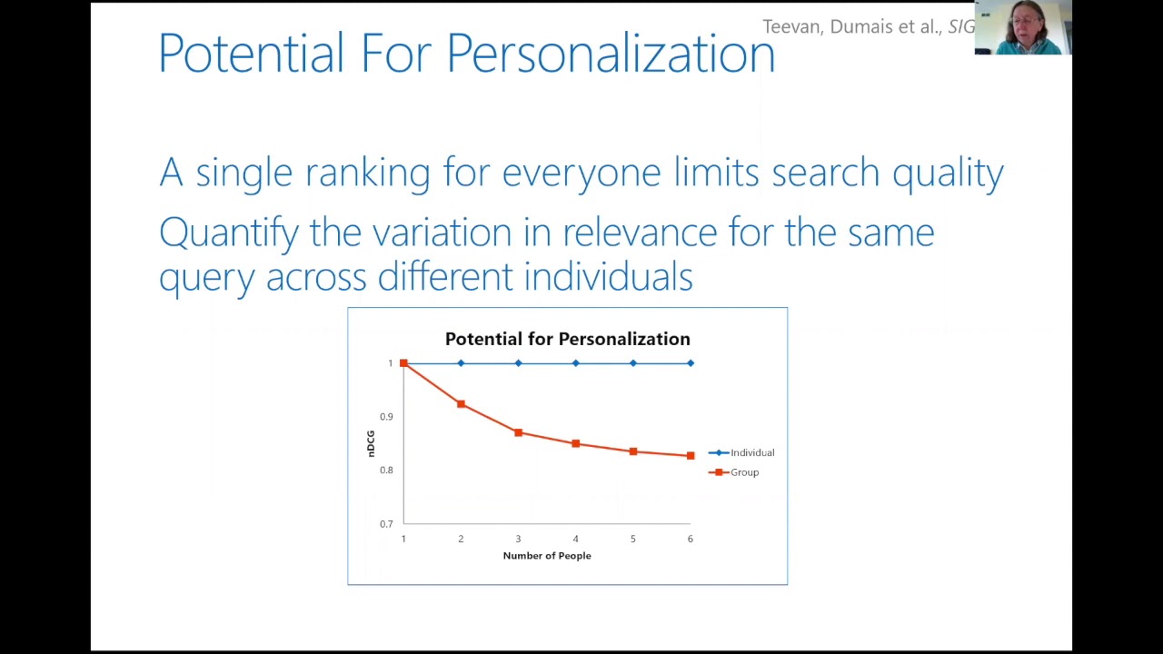 The Potential for Personalization in Search - Susan Dumais - YouTube