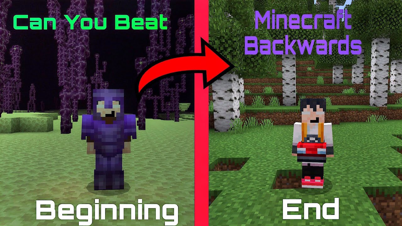 Can You Beat Minecraft Backwards? - YouTube