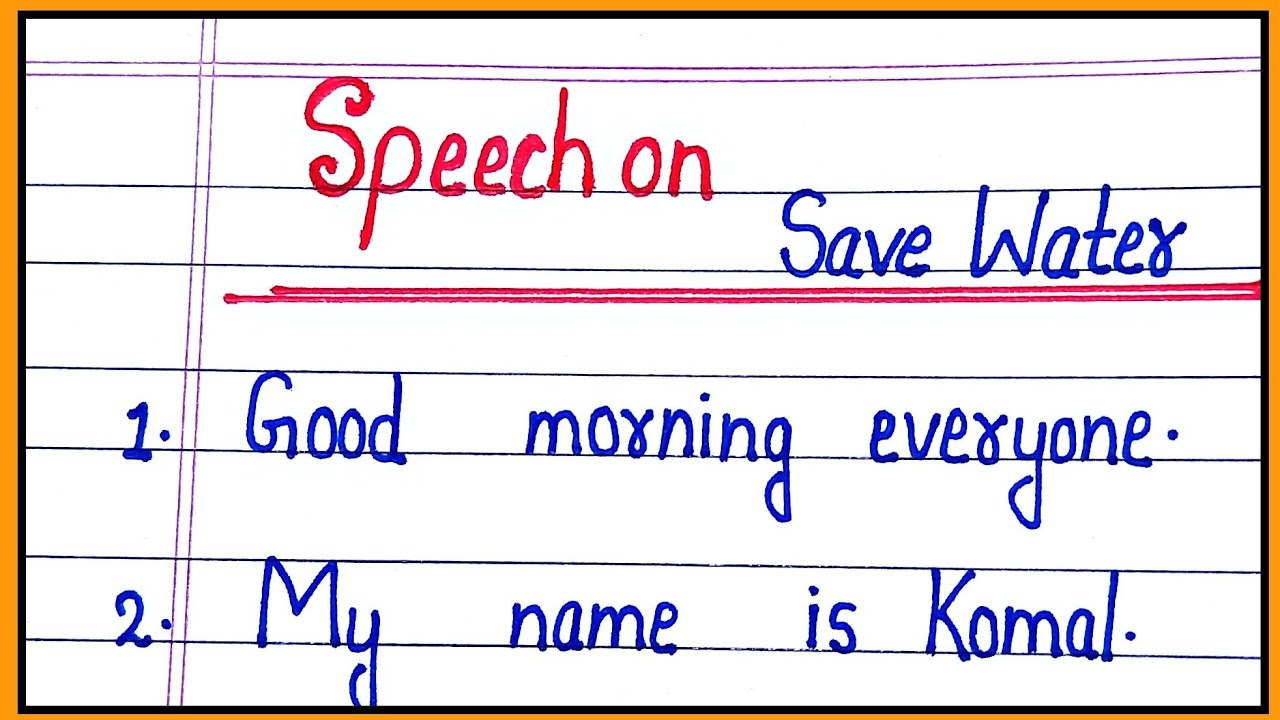 speech on save water in english/10 lines speech on save water in ...