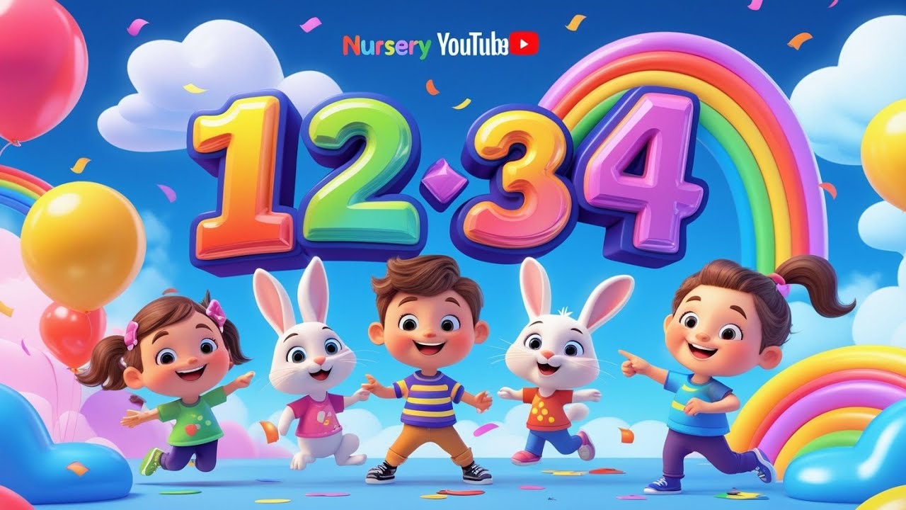 One Two Three Four | Fun Counting Nursery Rhyme for Kids | Learn ...