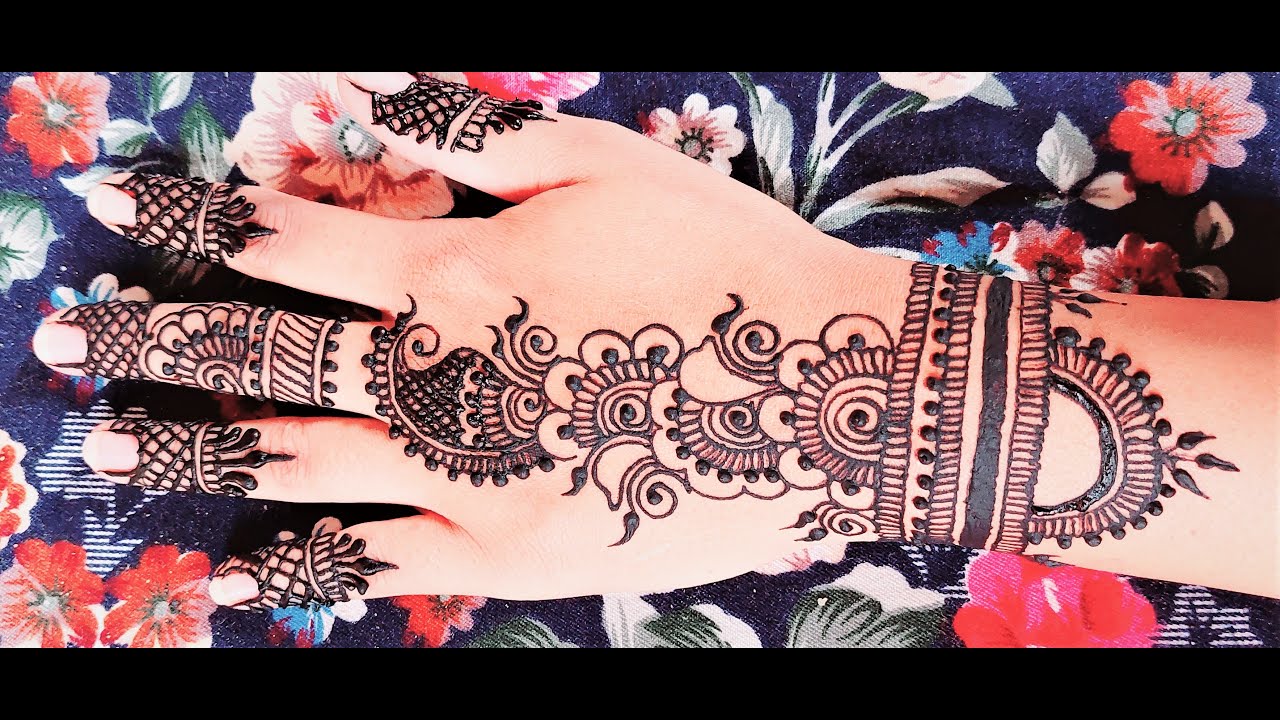 Simple Arabic Bail mehndi Design || Easy beautiful mehndi design ...