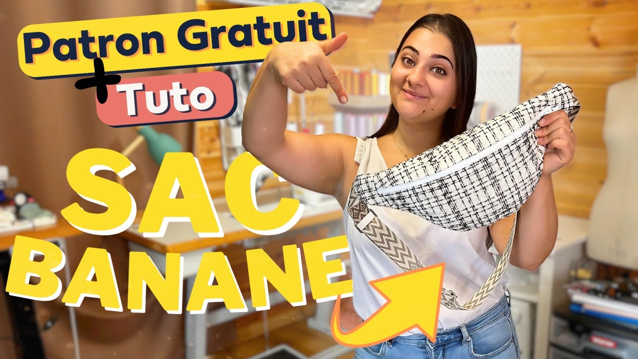 Coudre le Sac Banane ! FACILE + PATRON GRATUIT - DÉBUTANT - YouTube