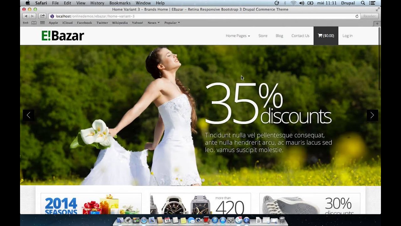 Home Pages Variants Showcase - EBazar Drupal Commerce Theme - YouTube