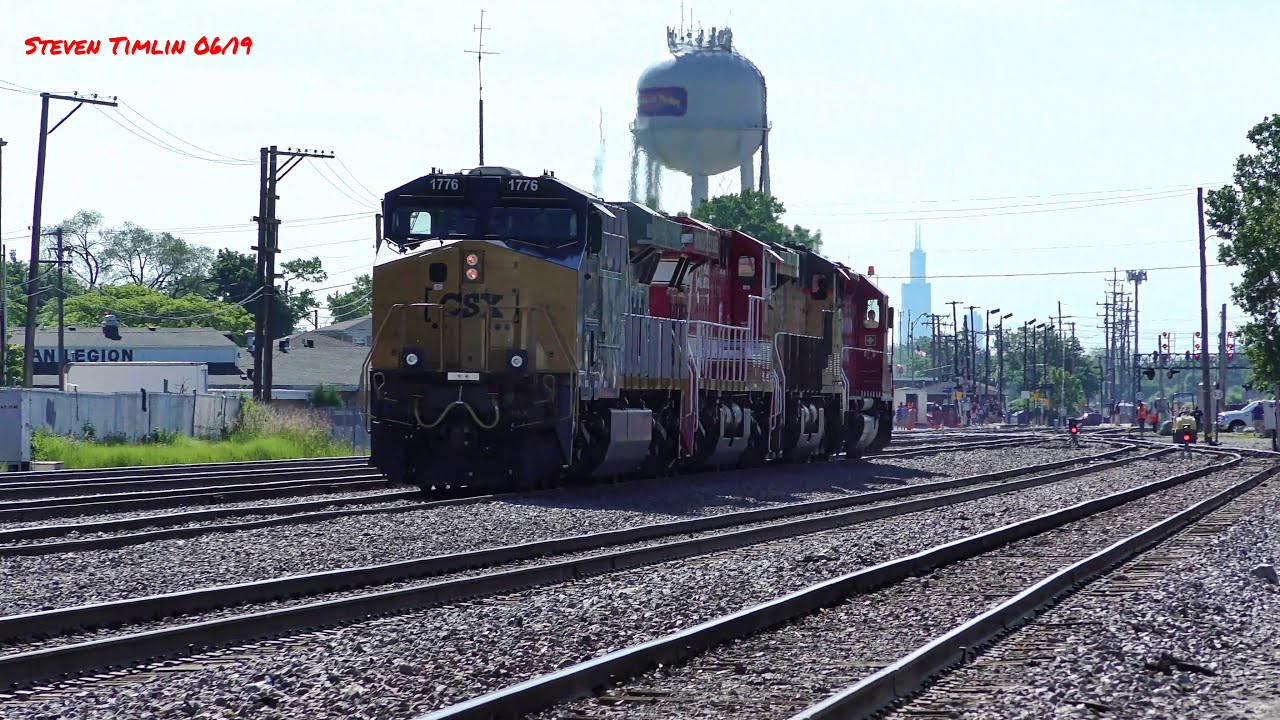 4K HDR Railroad Daze 2019 CSX 911 CSX 1776 units arrived. - YouTube