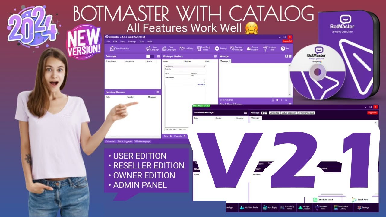 Botmaster 21 Latest March 2024 Update Latest WhatsApp Marketing ...