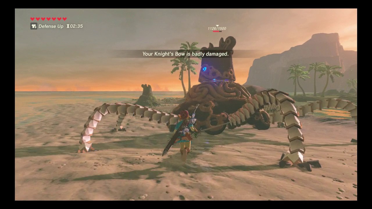 Link Vs Guardian Stalker: Legend of Zelda Breath of the Wild - YouTube