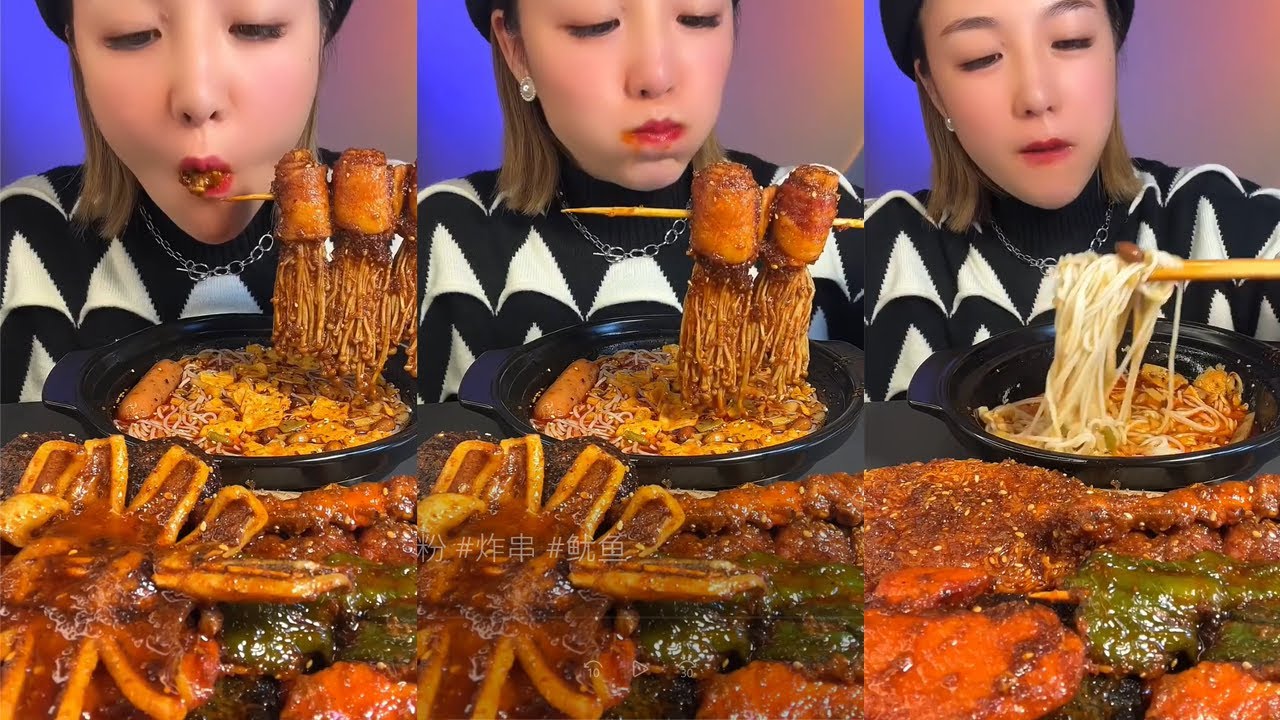 MUKBANG ASMR BROTHER CHEN EP005, eating Fried skewers - YouTube