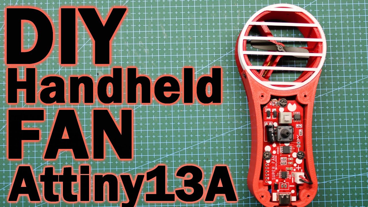 DIY HANDHELD FAN 3D printed and custom PCB - YouTube