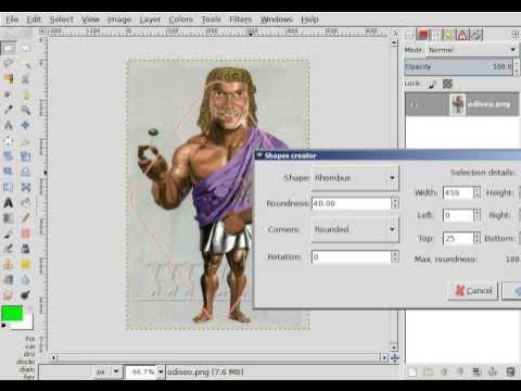 Gimp script path shape creator 5 - YouTube