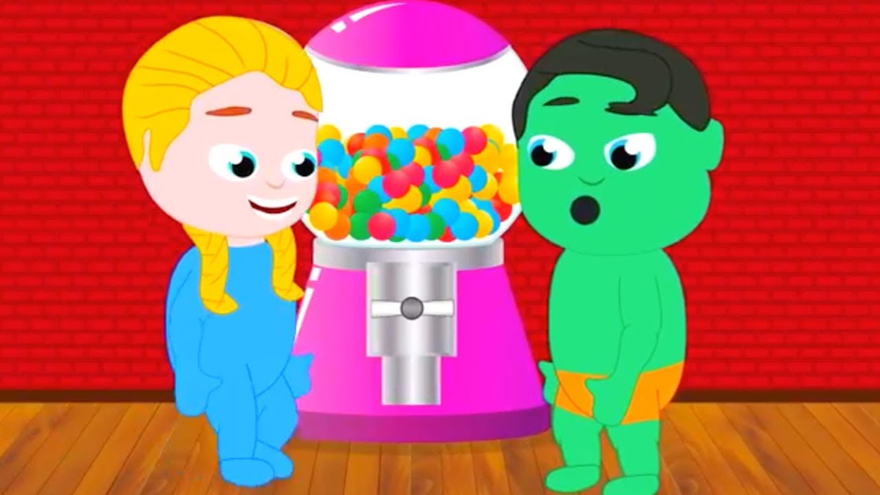 SUPER KIDS & THE GUMBALL MACHINE Funny Cartoons For Kids - YouTube