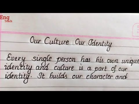 Essay on Our Culture Our Identity | English essay | English writing ...