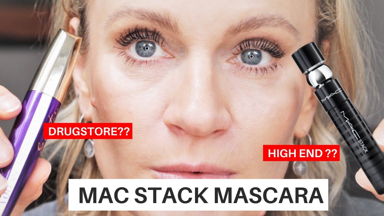 *New* MAC STACK Mascara | REVIEW and Wear Test | High end vs Drugstore ...