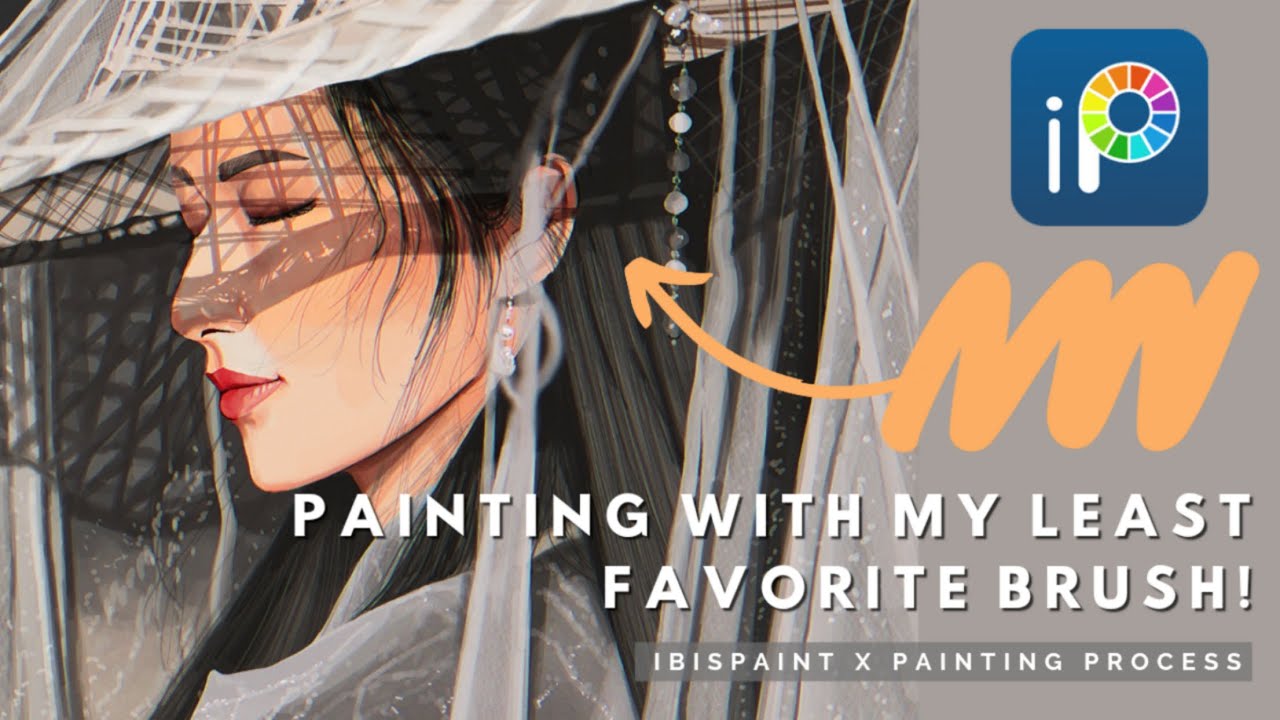 Painting with my LEAST FAVOURITE Brush! | Full Painting Process on ...