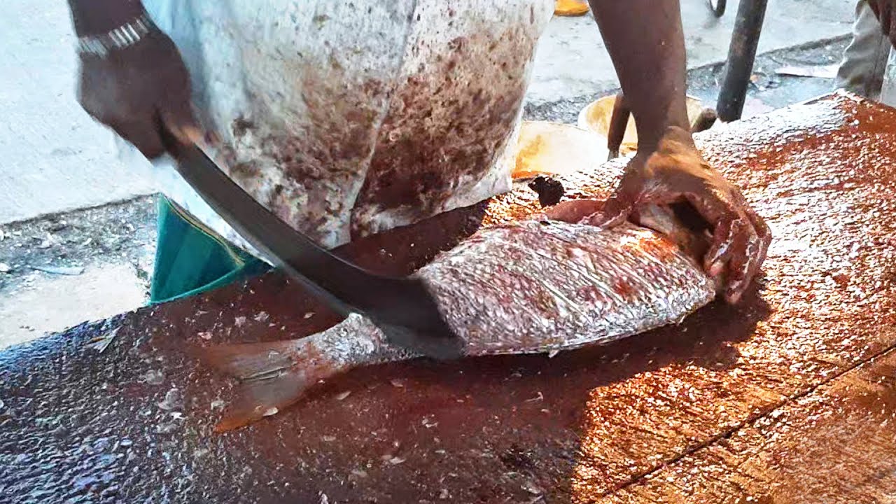 How to Cutting Emperor Fish For Baked | Super Easy Oven Baked Fish ...
