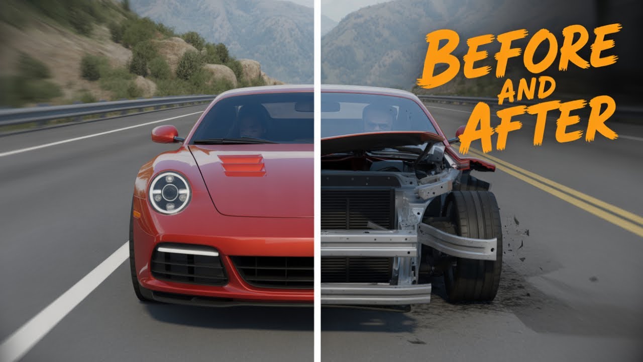 Realistic Vehicle Damage Test | BeamNG.drive - YouTube