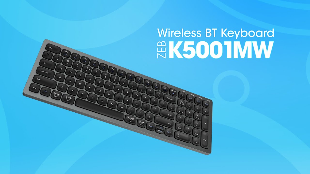 Zebronics | Zeb K5001MW Wireless BT Keyboard | Upto 3 BT connections ...