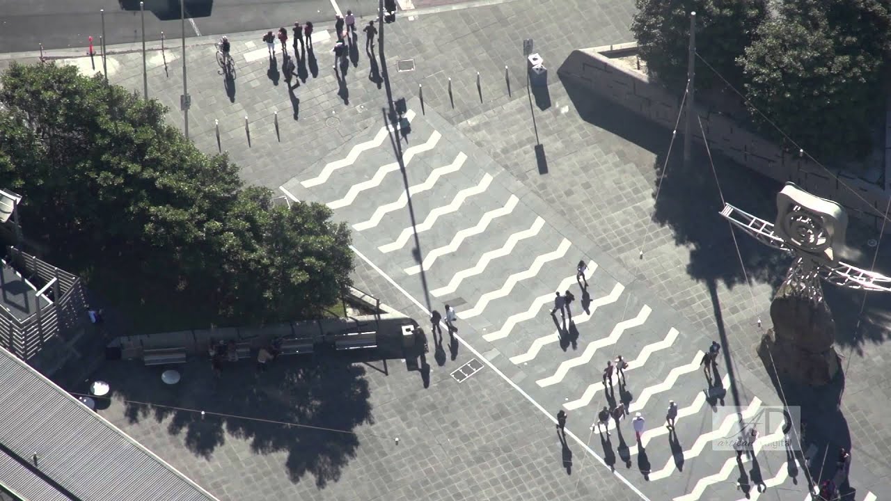 The City - People walking on the street overhead view - YouTube