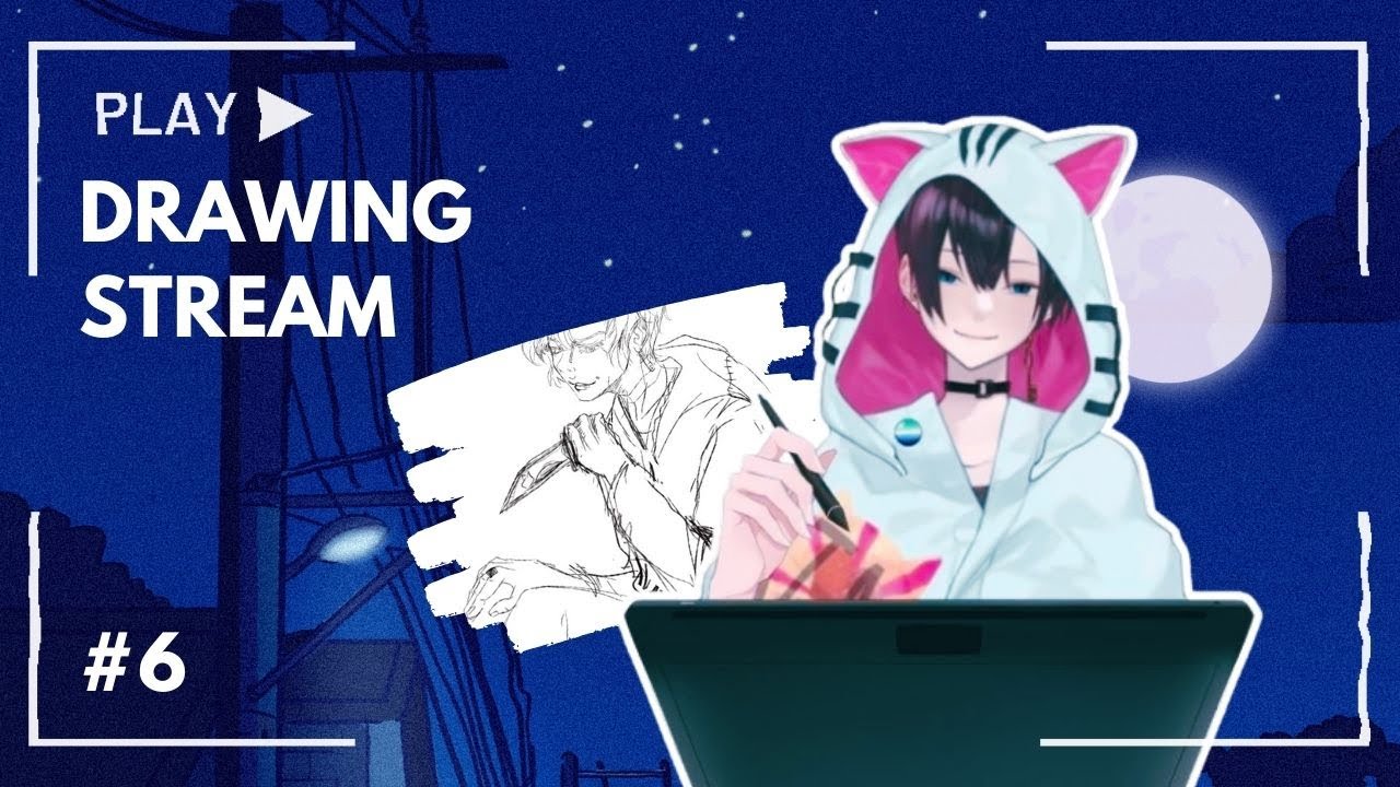 Another chill Thumbnail drawing time !#5 [Behind Zero Vod] - YouTube