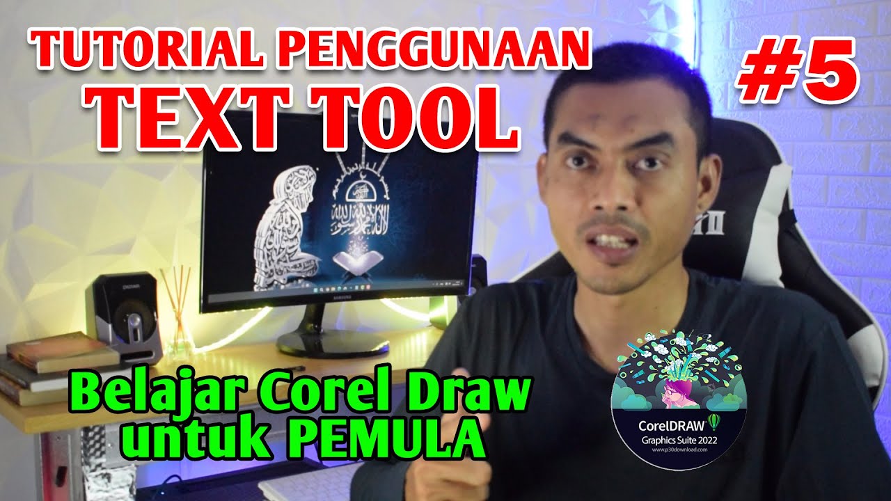 TUTORIAL COREL DRAW BAHASA INDONESIA UNTUK PEMULA | MATERI TEXT TOOL VERSI TUKANG SETTING - YouTube