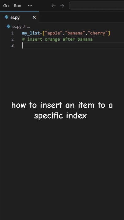 how to add an item to the list using the insert() function #python #coding #pythoncode # ...
