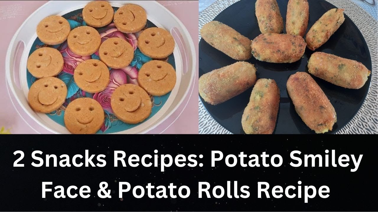2 Snacks Recipes: Potato Smiley Face & Potato Rolls Recipe - YouTube