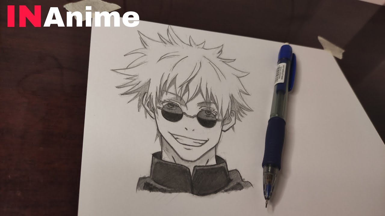 I tried to draw Gojo Satoru (teen) from Jujutsu Kaisen | INAnime - YouTube