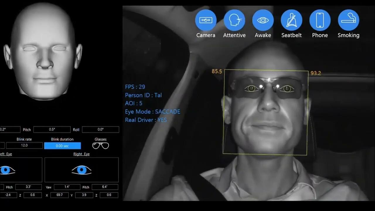 DMS Driver Monitoring System of CFDEVICE vehicle mounted computer - YouTube