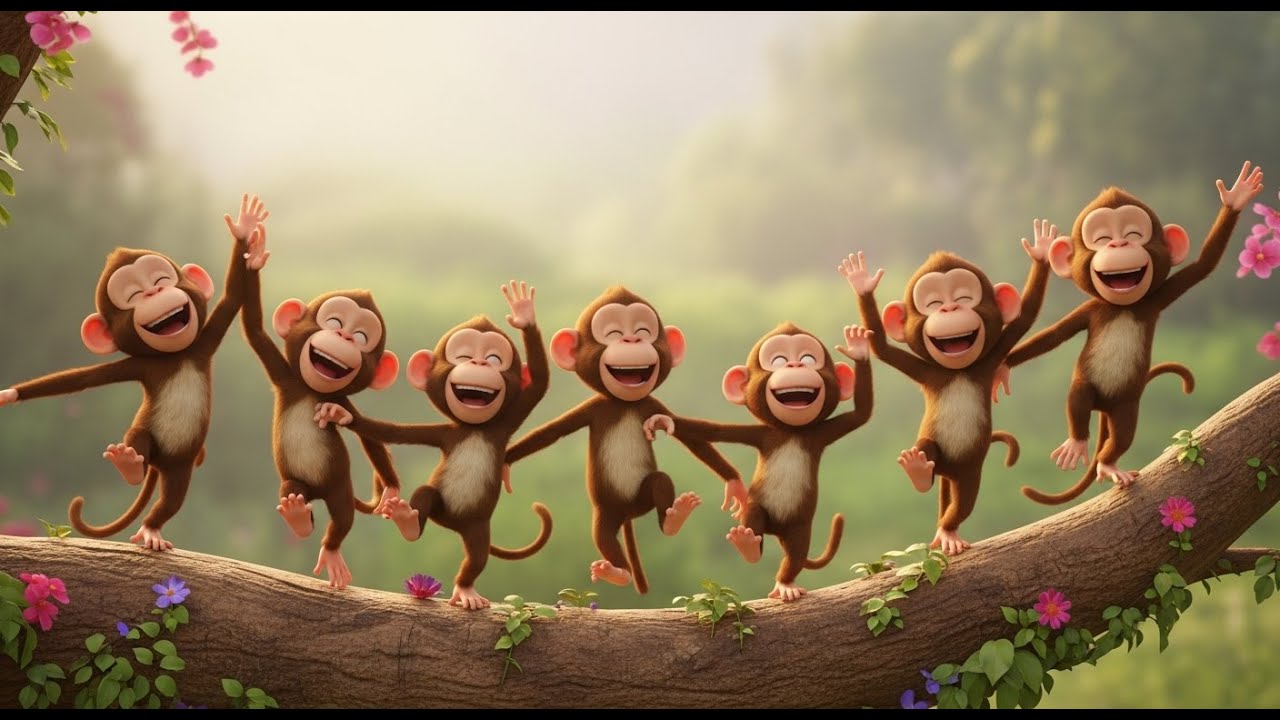 Five Silly Monkeys Count Bananas | Best Nursery Rhymes and Kids Songs ...