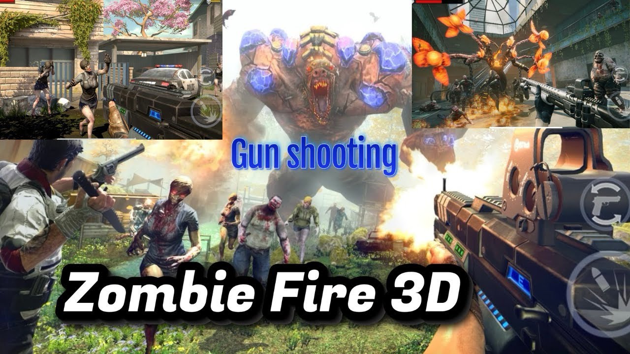 Zombie Fire 🔥 3D 🥰💥🇬🇧 Zombies boss Rocky 🎭 Zombies Shooting game ☄️ ...