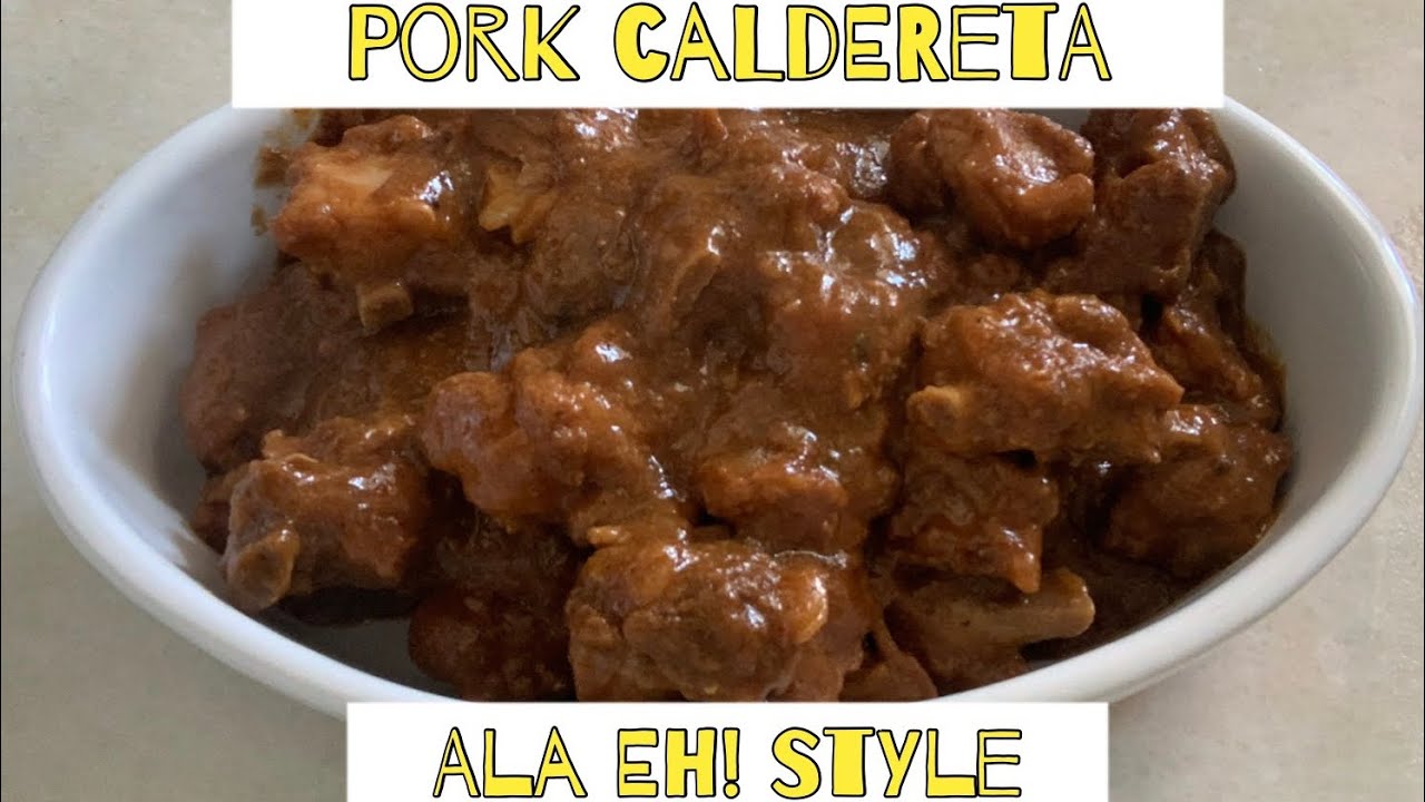 Pork Caldereta (ala eh! style) Batangas kaldereta - YouTube