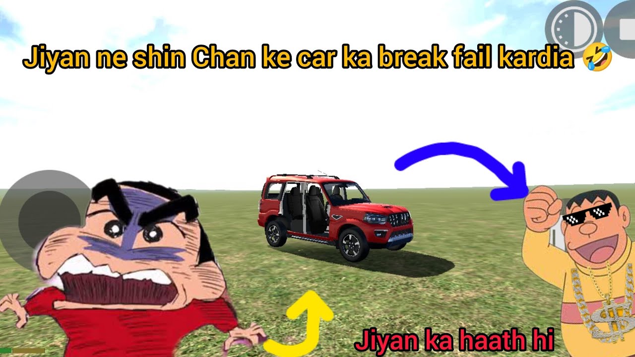 Indian bikes driving 3d ma jiyan ne shin Chan ke car ka break fail ...