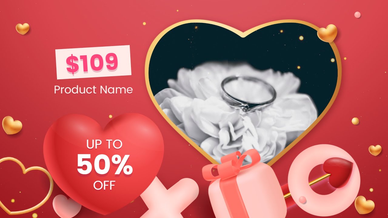 Free Valentine's Day Love Promo Sale Video Template (Customizable ...
