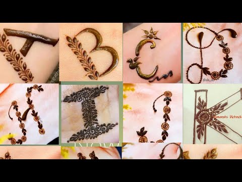 Alphabet Mehndi designs/ easy Mehndi designs - YouTube