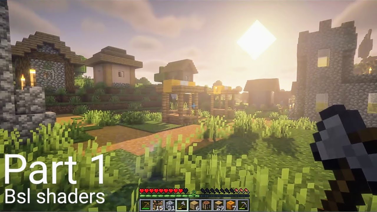 Chill Minecraft gameplay with bsl shaders (bsl shaders) ( No commentary ...