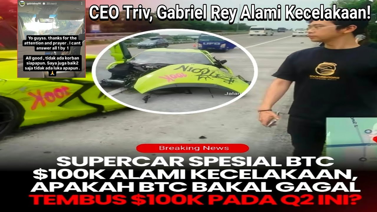CEO Triv, Gabriel Rey Alami kecelakaan di Tol Jombang - YouTube