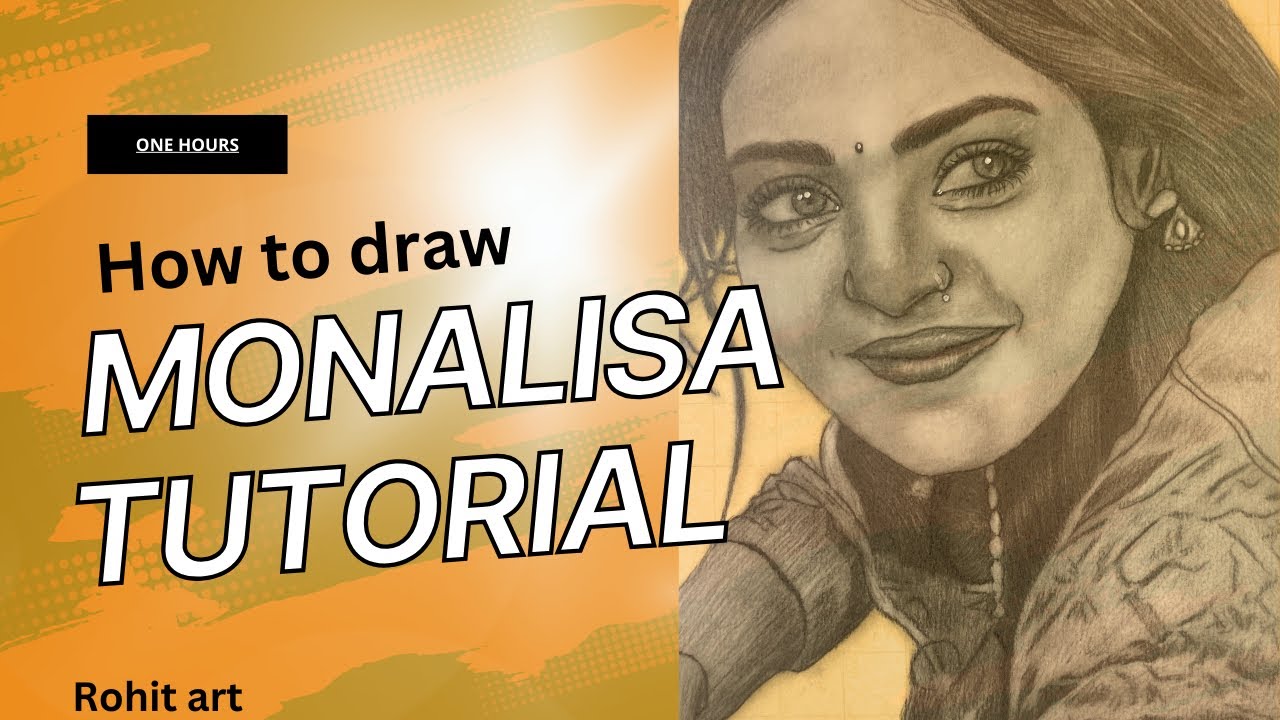 HOW TO DRAW FREEHAND MONALISA SKETCH (full tutorial) #monalisa # ...