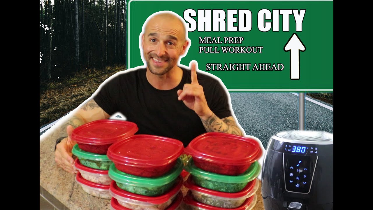 SHRED CITY // week 2 // MEAL PREP & PULL workout - YouTube