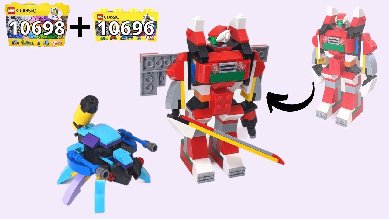 LEGO10698と10696: ロボットの作り方(レゴクラシックレシピ) - YouTube