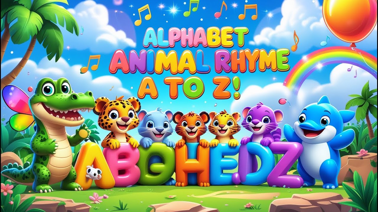 ABC Animal Rhyme A to Z 🐯 | Fun Alphabet Song for Kids | Fable Flare ...