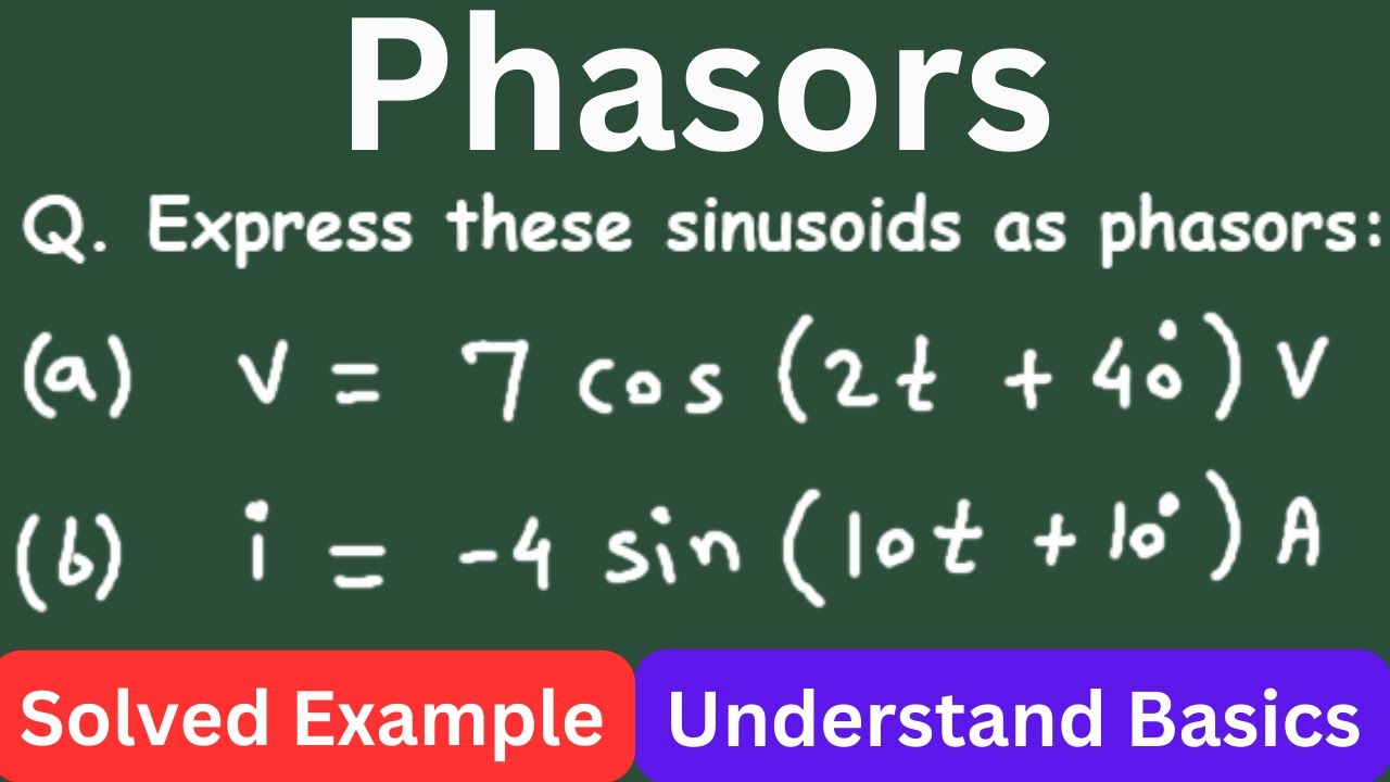 Phasors | Express these sinusoids as phasors | Practice Problem 9.4 - YouTube