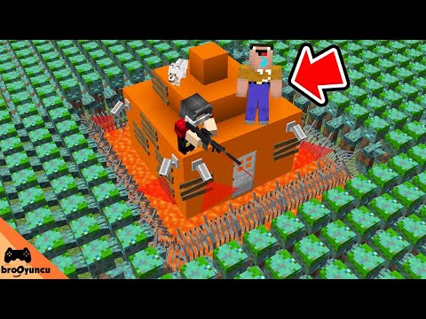 MİNECRAFT NOOB ASDSDAFZ OKULDA ZOMBİ KIYAMET KURTARDIK - ISSIZ NOOB ADADAN KAÇIŞ #19