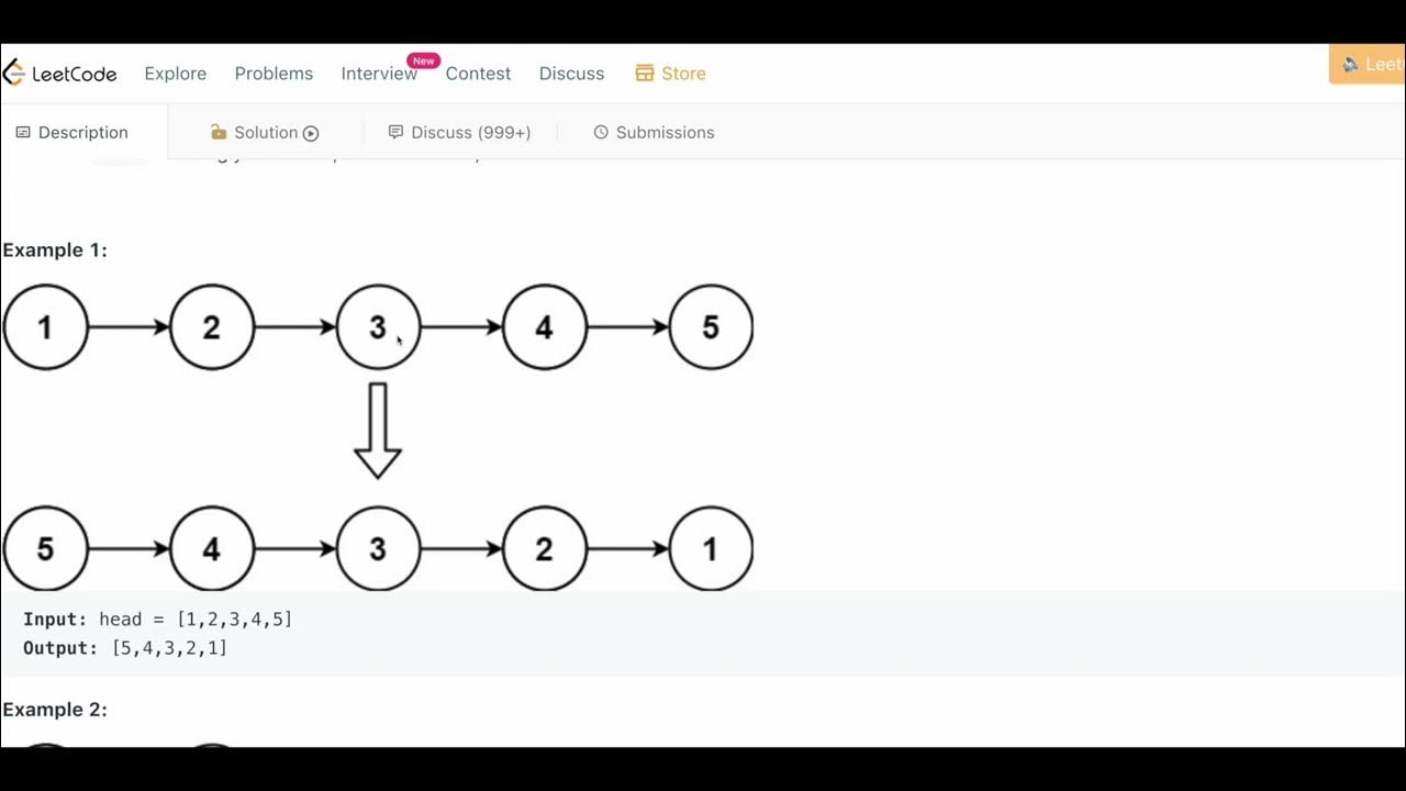 Leetcode 206 Reverse Linked List Youtube