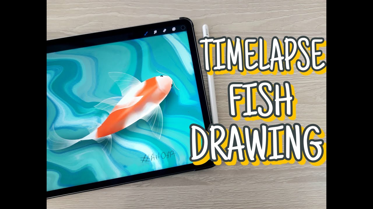 Fish 🐠 Drawing with iPad 📱 - YouTube