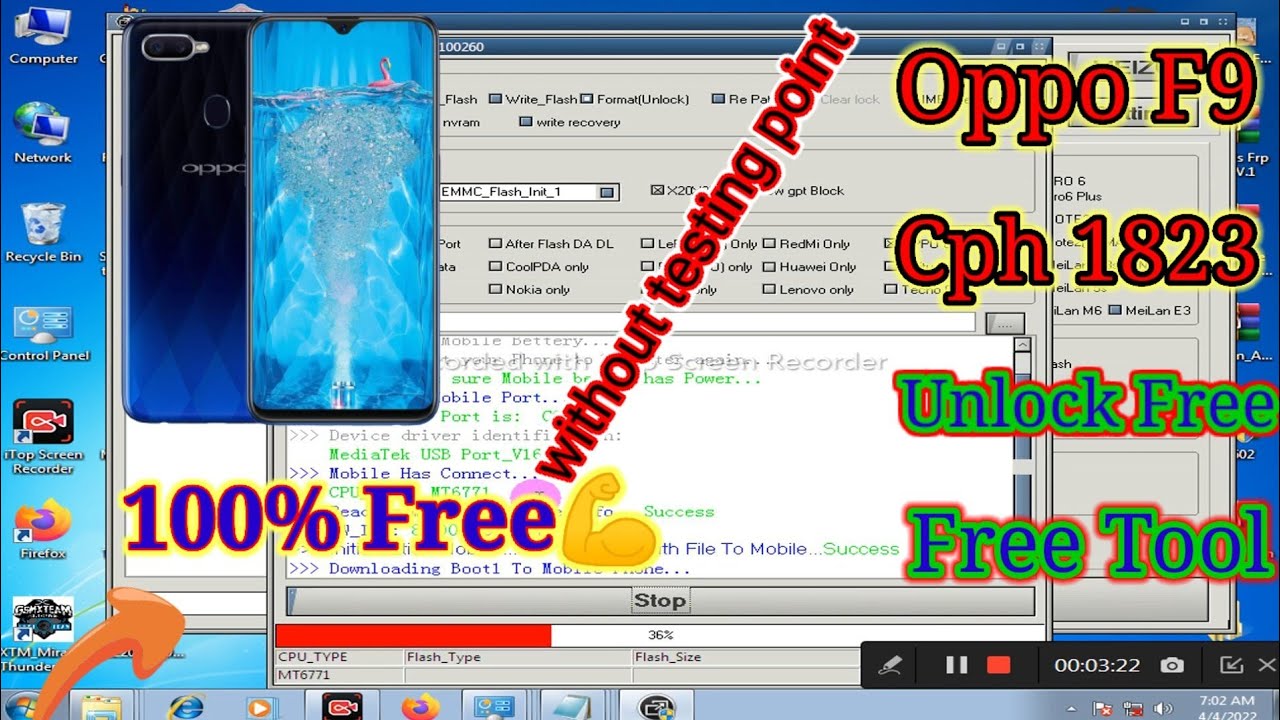 Oppo F9 Cph 1823 Password Unlock Free Tool 100% Working Without Testing ...