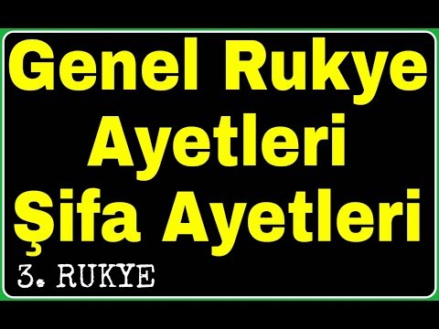 Genel Rukye Ayetleri, Şifa Ayetleri, Nazar Duaları