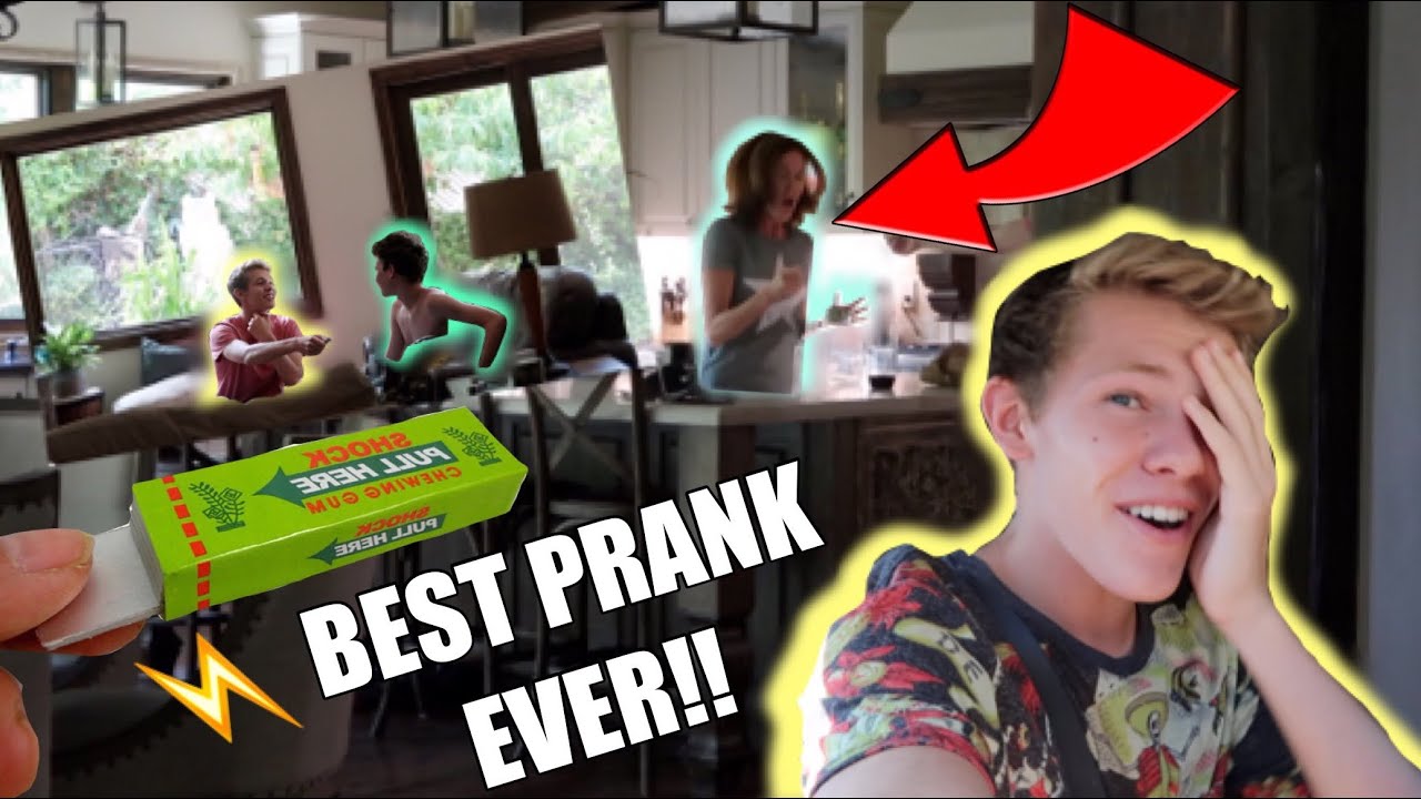 GUM TASER PRANK ON MY FAMILY!! *PRANK* - YouTube